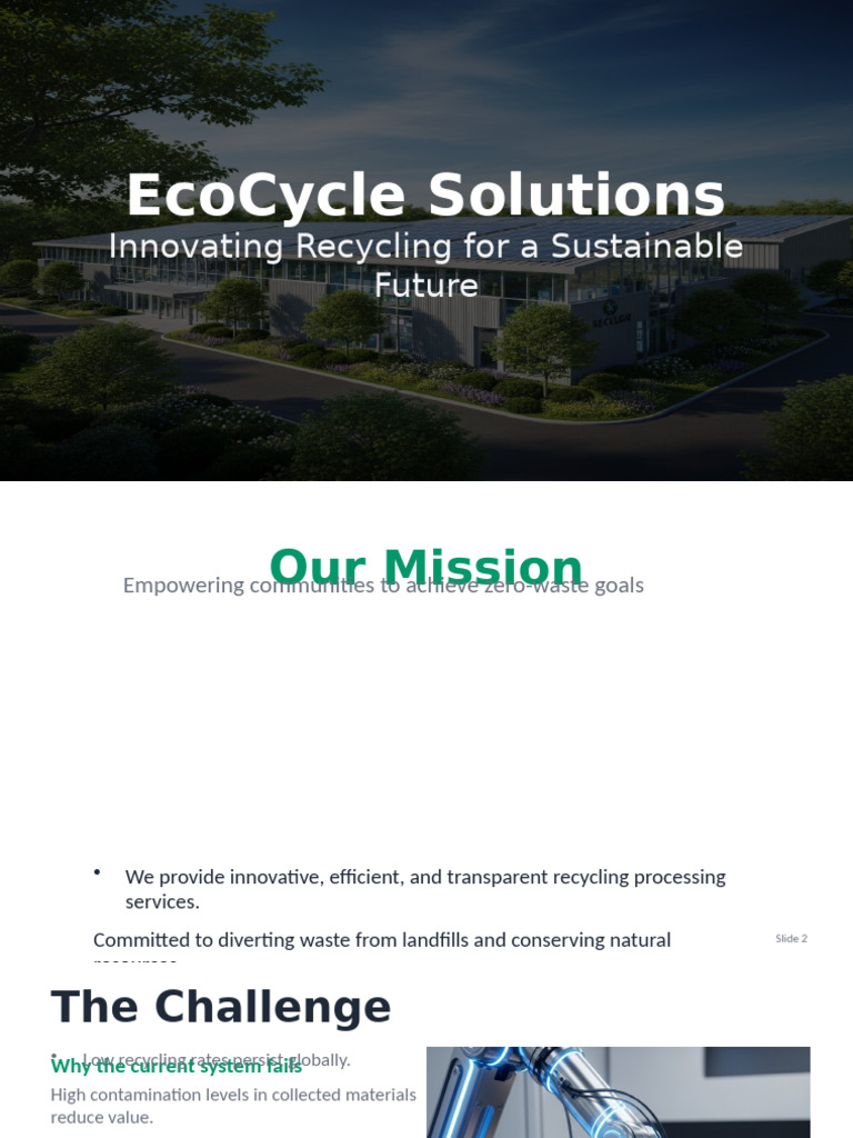 EcoCycle Business Plan | PDF | Recycling | Waste Management