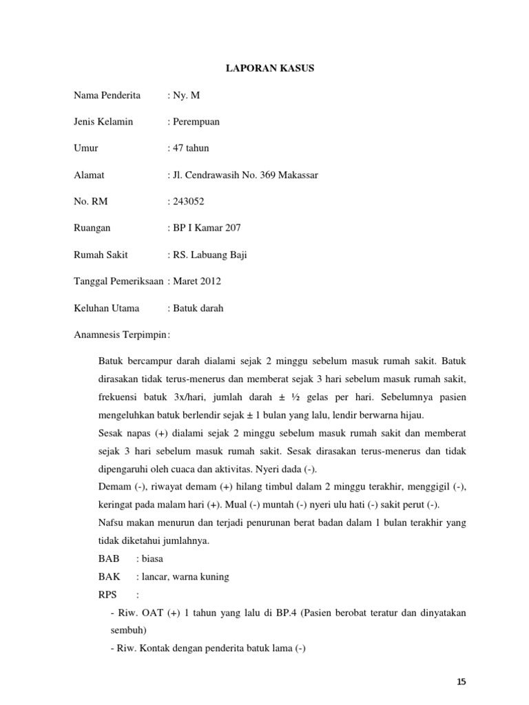 Laporan Kasus - TB Relaps | PDF