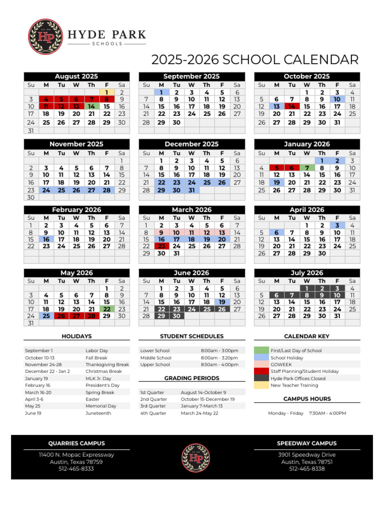2025-2026 School Calendar Template | PDF | Public Holiday | Observances