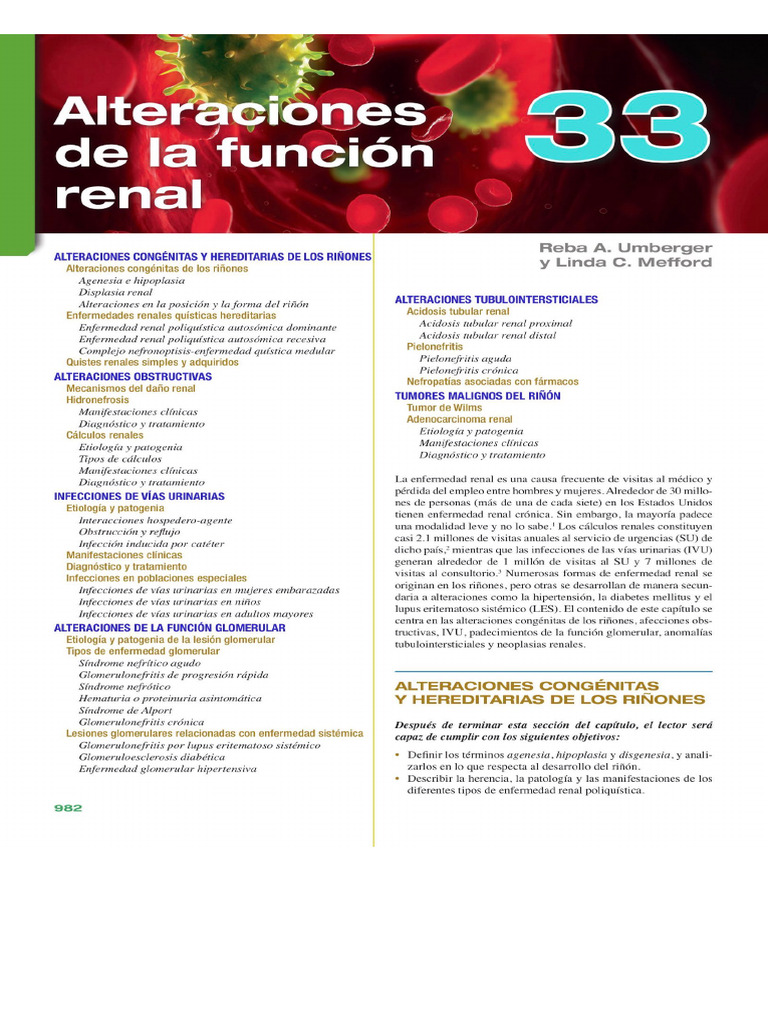 Fisiopatologia Cap 33-Renal | PDF