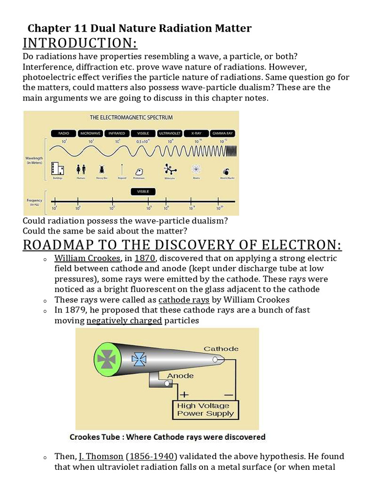 Wave-Particle Duality of Radiation and Matter | PDF | Photoelectric ...