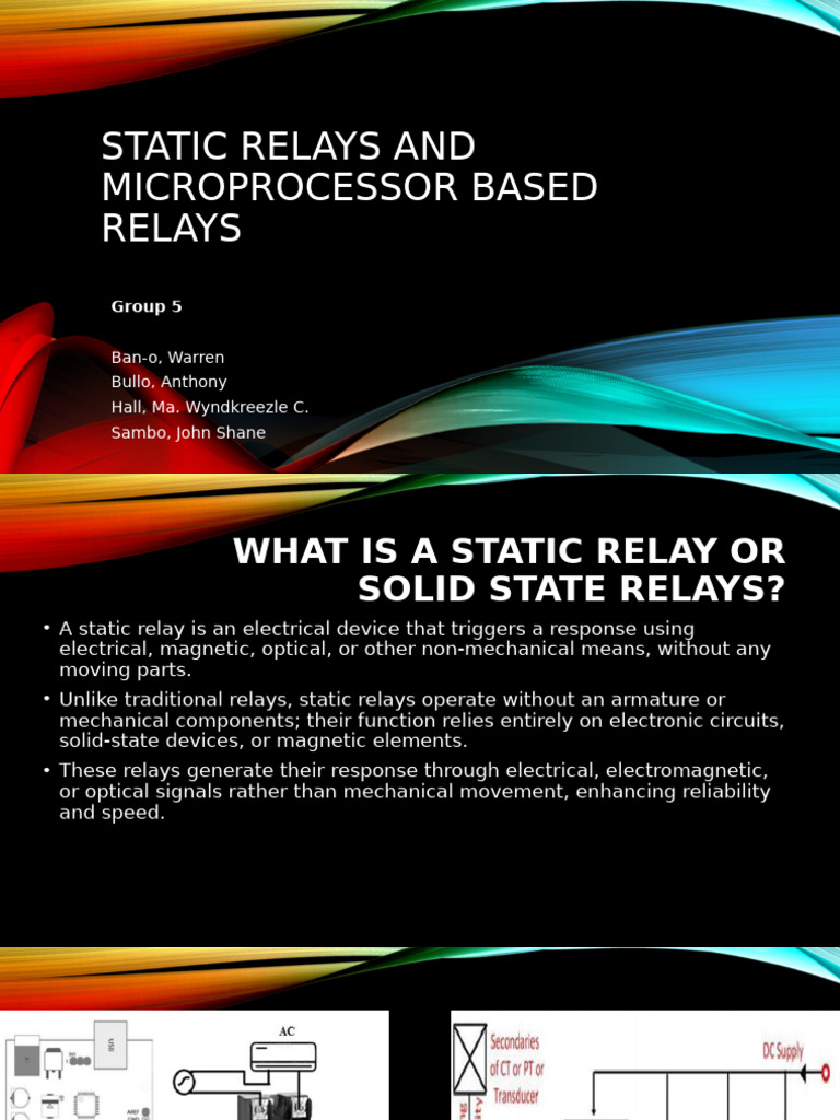 Static Relays and Microprocessor Based Relays 1 | PDF | Relay ...