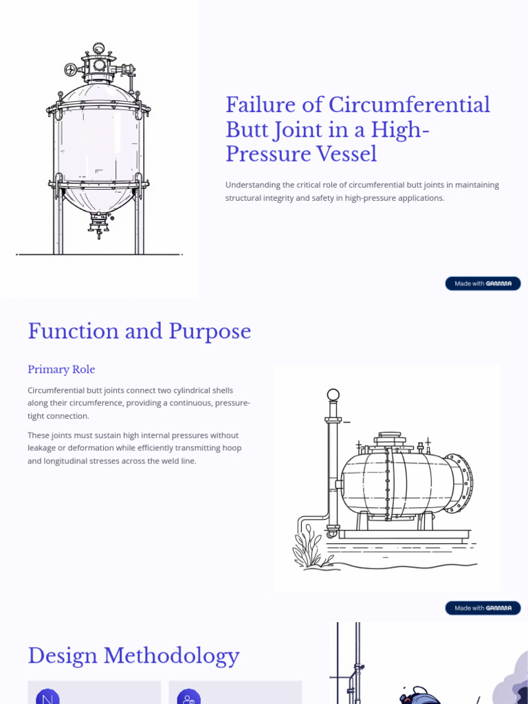 Failure of Circumferential Butt Joint in a High Pressure Vessel | PDF ...