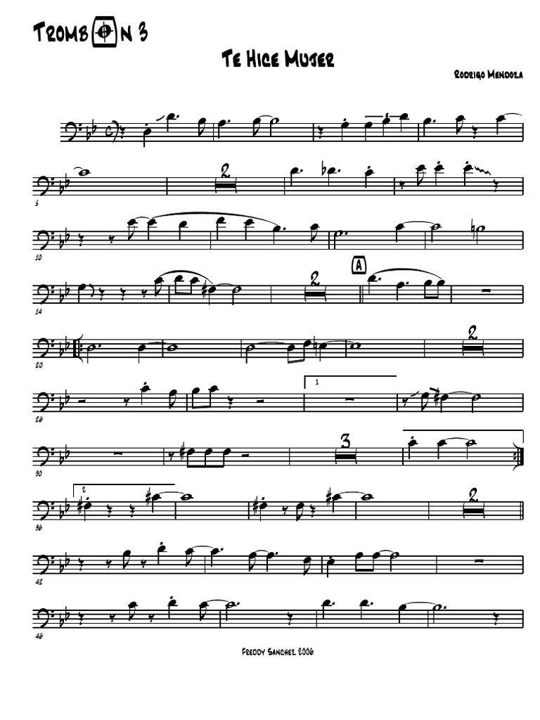 Te Hice Mujer - Trombon 3 | PDF