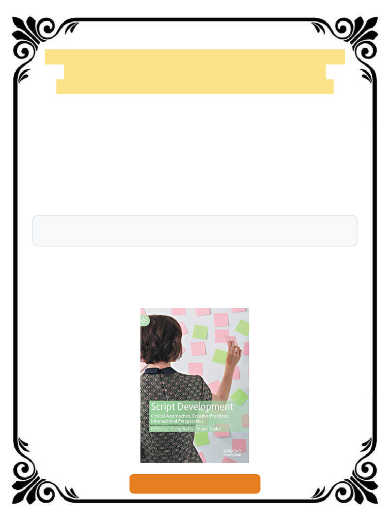 Script Development: Critical Approaches, Creative Practices ...