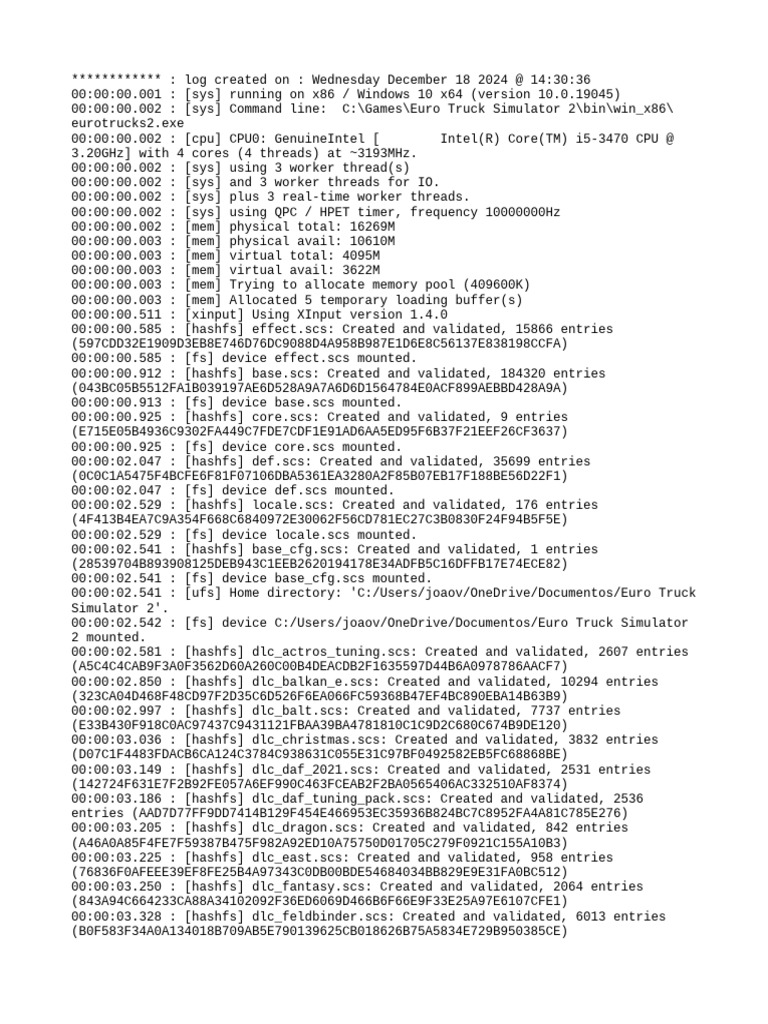 game.log | PDF | Computing Platforms | Computer Architecture