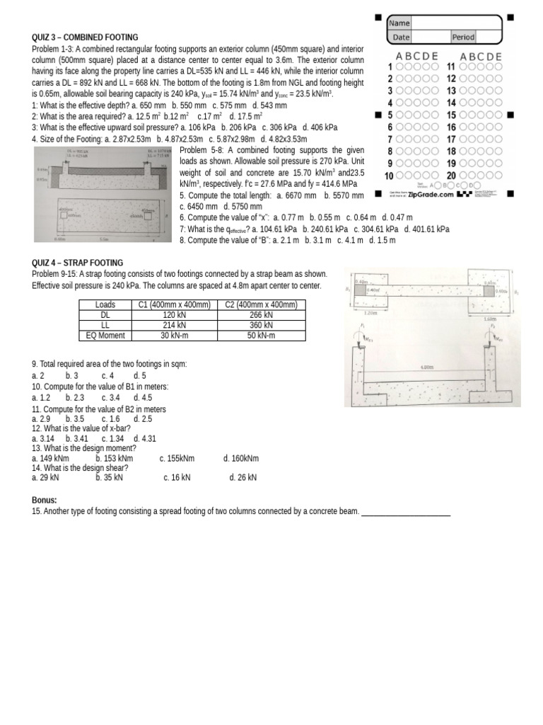 QUIZ 3 | PDF | Pascal (Unit) | Civil Engineering