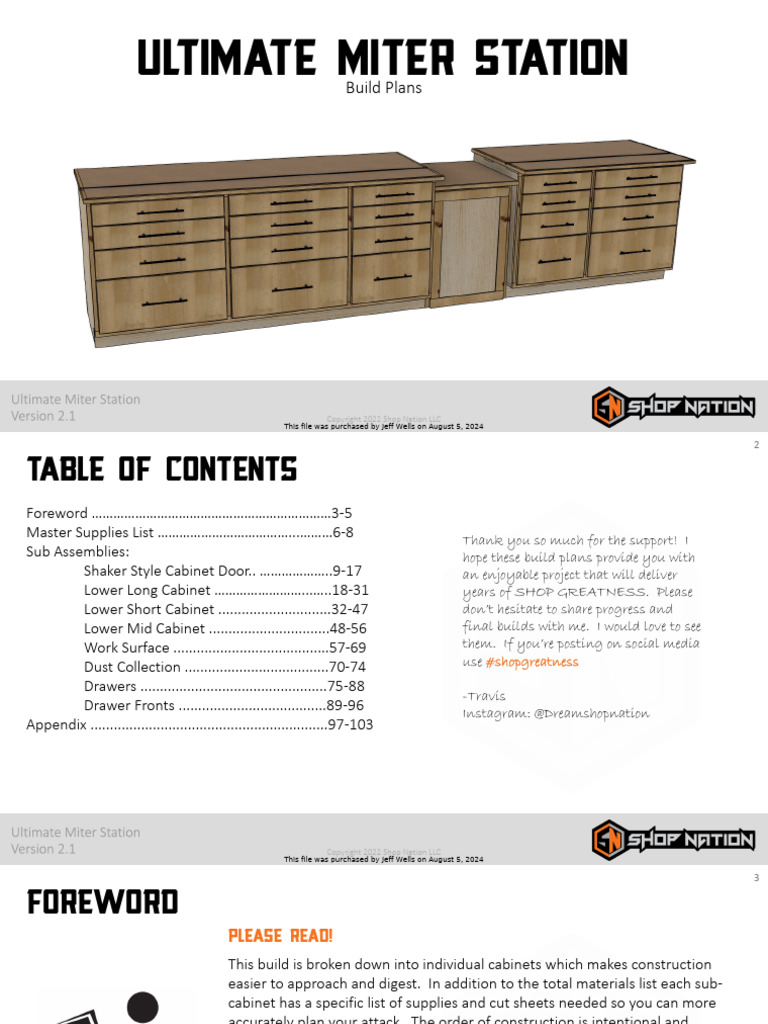 Ultimate Miter Station Build Plans | PDF | Door | Plywood