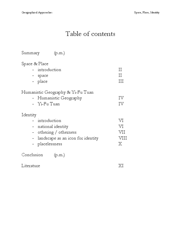 Space Place Identity | PDF | Space | Identity (Social Science)