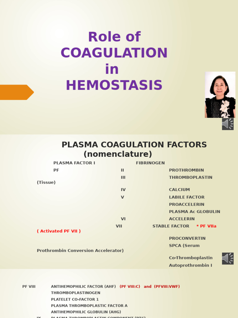 Coagulation Factors in Hemostasis Explained | PDF | Coagulation | Platelet