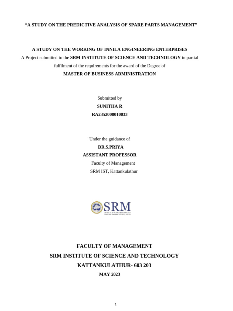 Predictive Analysis in Spare Parts Management | PDF | Cluster Analysis ...