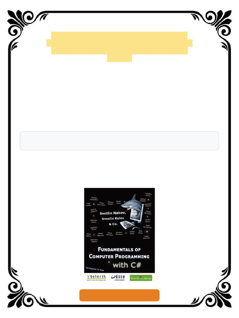 Fundamentals of Computer Programming with C The Bulgarian C Book 1st ...