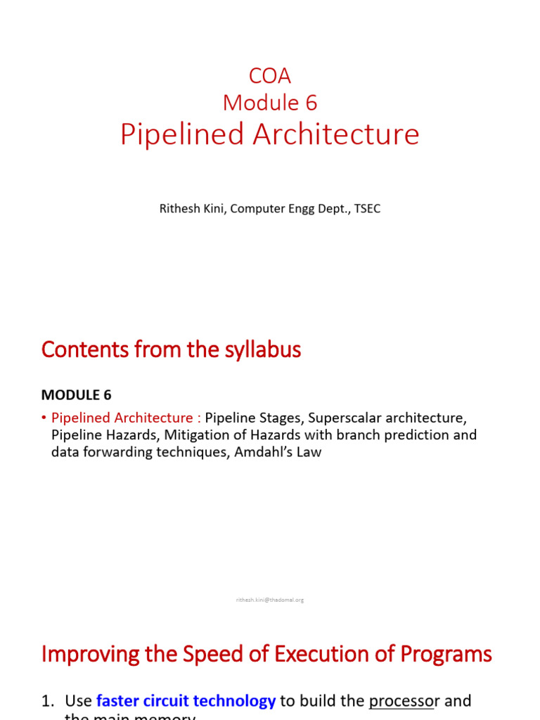 COA Module 6.1 | PDF | Parallel Computing | Integrated Circuit