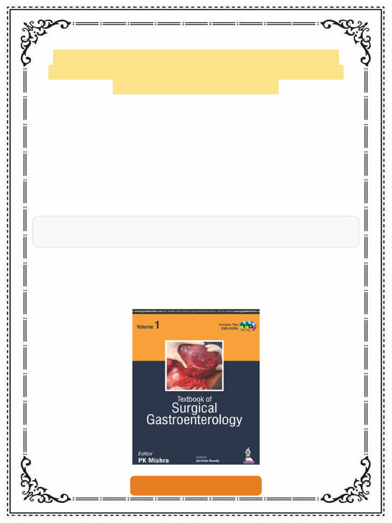 Textbook of Surgical Gastroenterology 1st Edition PK Mishra Ebook Study ...