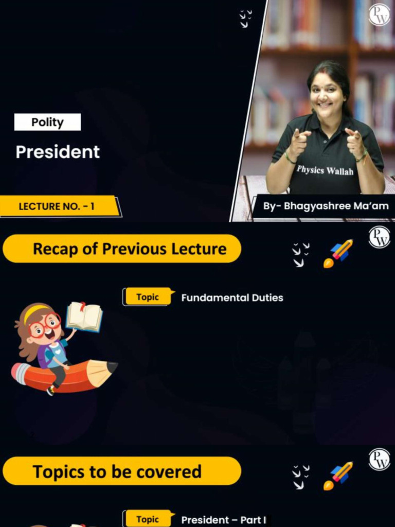 President Lecture 01 - Class Notes PDF | PDF