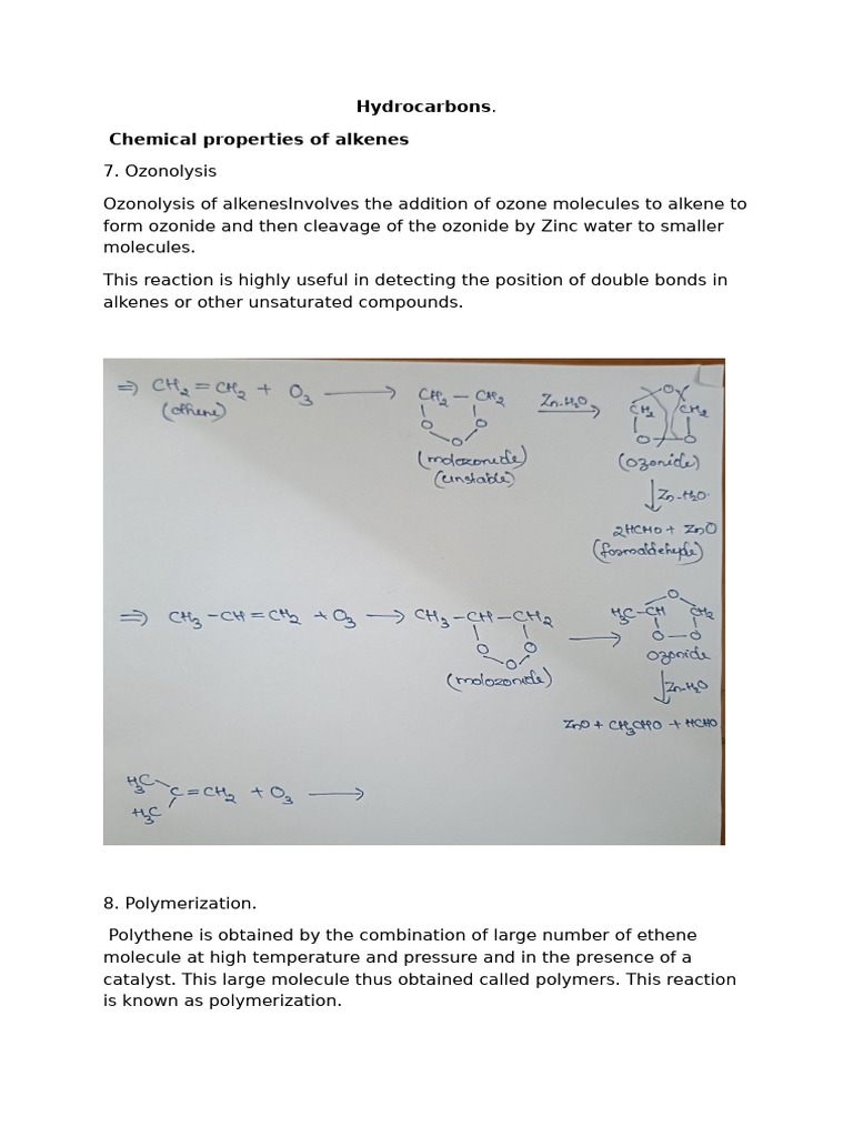 Chemical Properties of Hydrocarbons | PDF | Alkene | Benzene