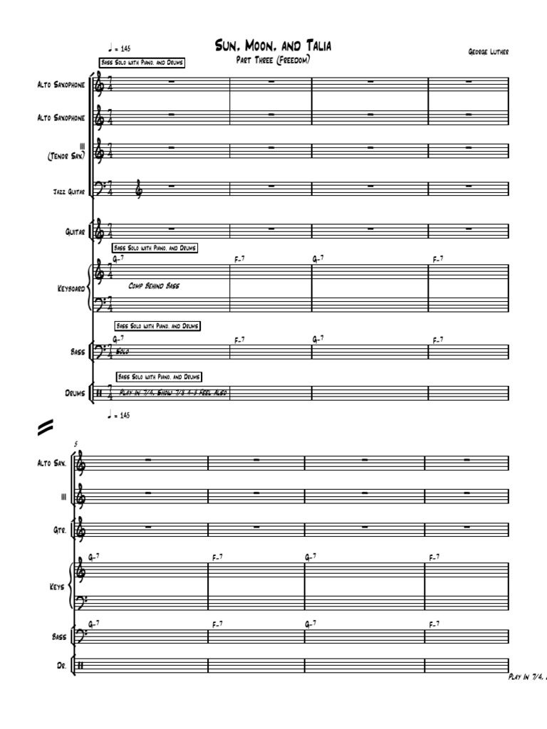 Jazz Composition for Alto Saxophone | PDF | Musical Instruments | Saxophone