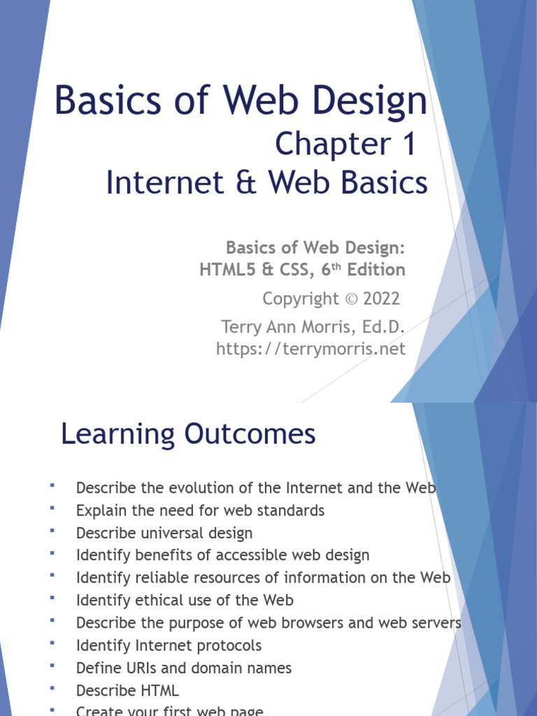 Chapter 1 - Internet and Web Basics | PDF | Html | World Wide Web