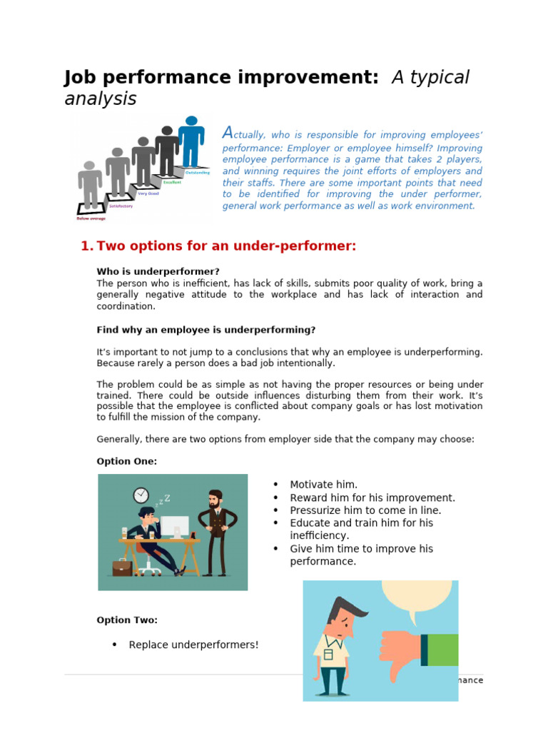 Job Performance Improvement- A Typical Analysis | PDF | Employment ...