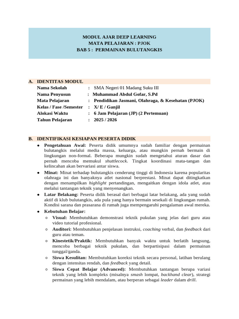 Modul pembelajaran | PDF