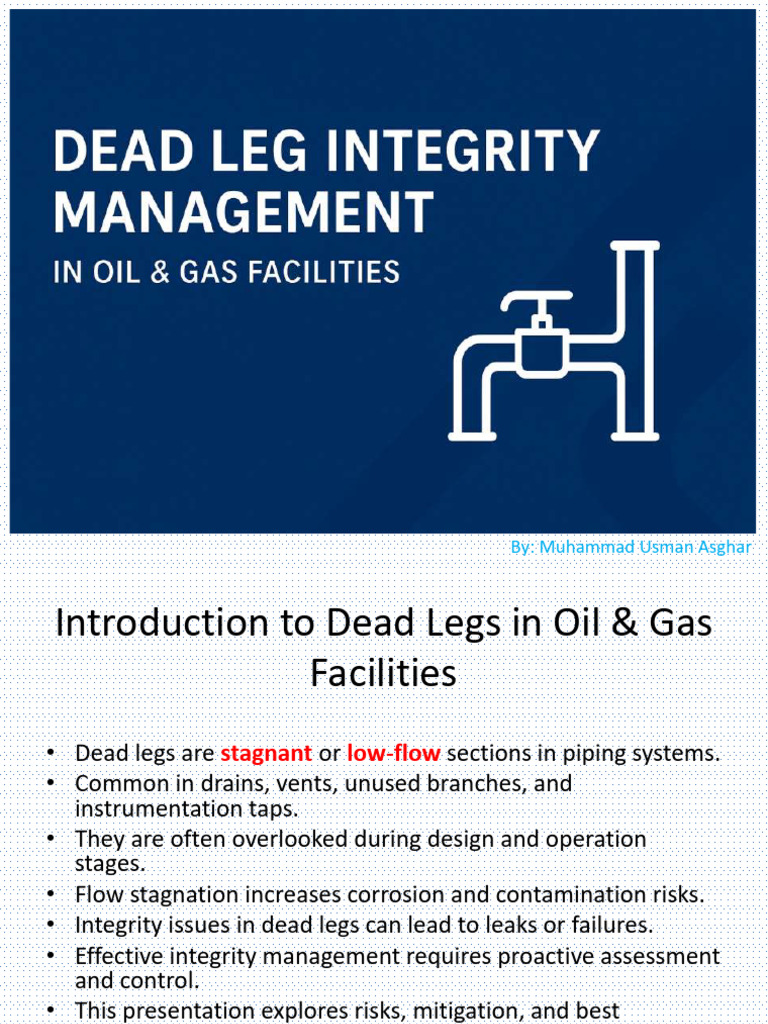 Dead Legs Management in Oil & Gas Systems | PDF | Corrosion ...