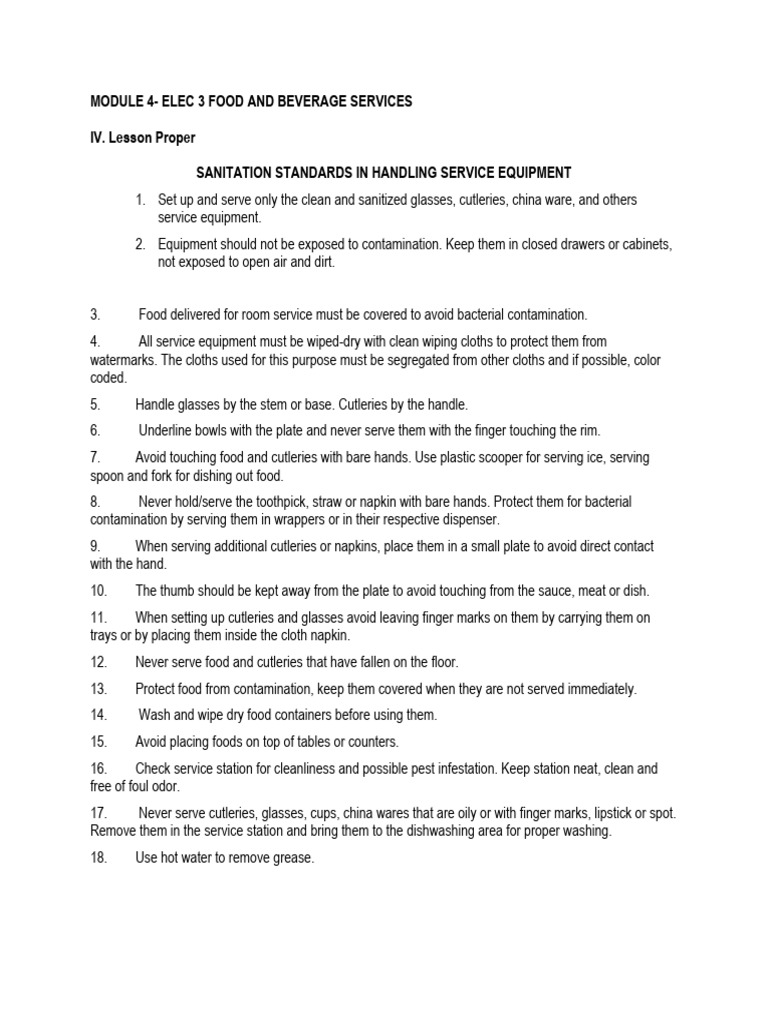 Module 4. Lesson Proper (1) | PDF | Tableware