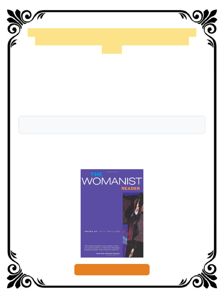 The Womanist Reader Layli Phillips ebook detailed section release | PDF ...