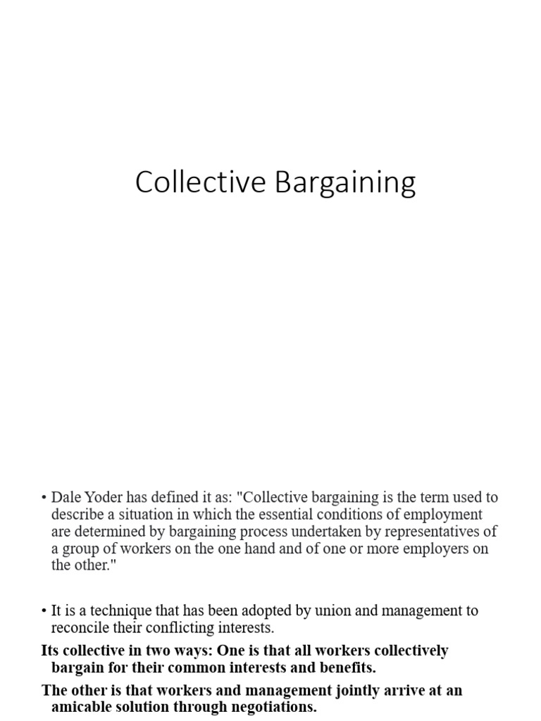 Collective Bargaining 1 | PDF | Collective Bargaining | Labour Economics