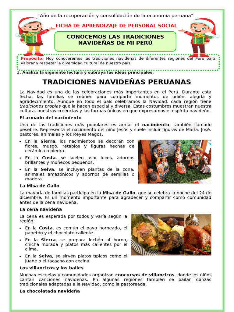 Tradiciones Navideñas en Perú | PDF | Navidad | Tradiciones navideñas