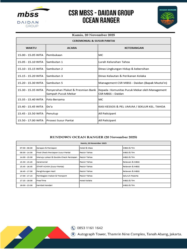 Rundown OCEAN RANGER (20 November 2025) | PDF