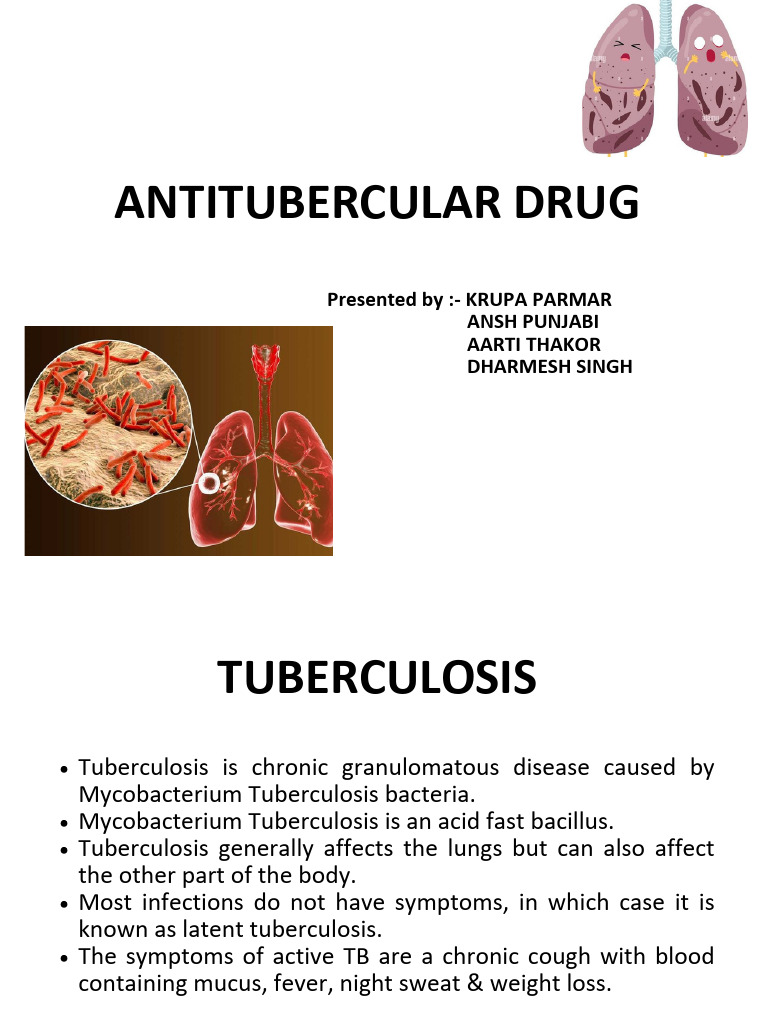 Antitubercular Drugs and TB Overview | PDF | Tuberculosis ...