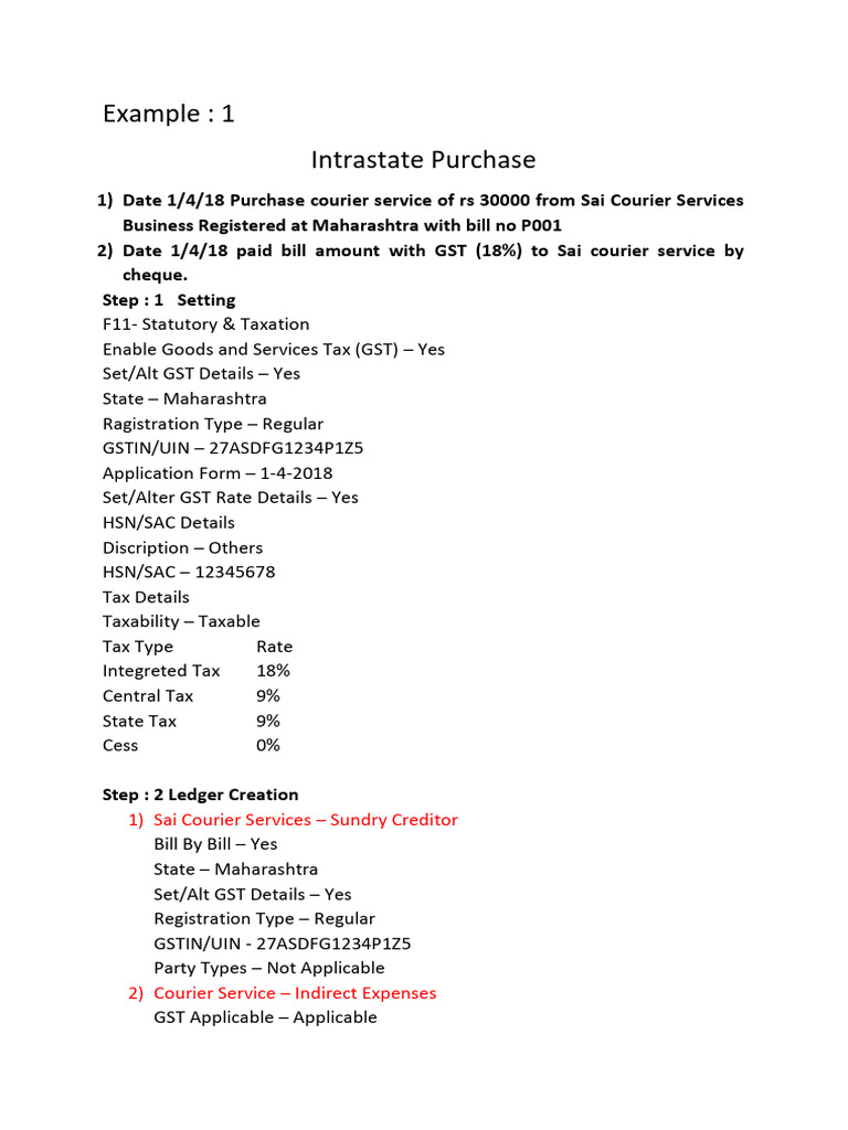 GST 1st Example-1 | PDF