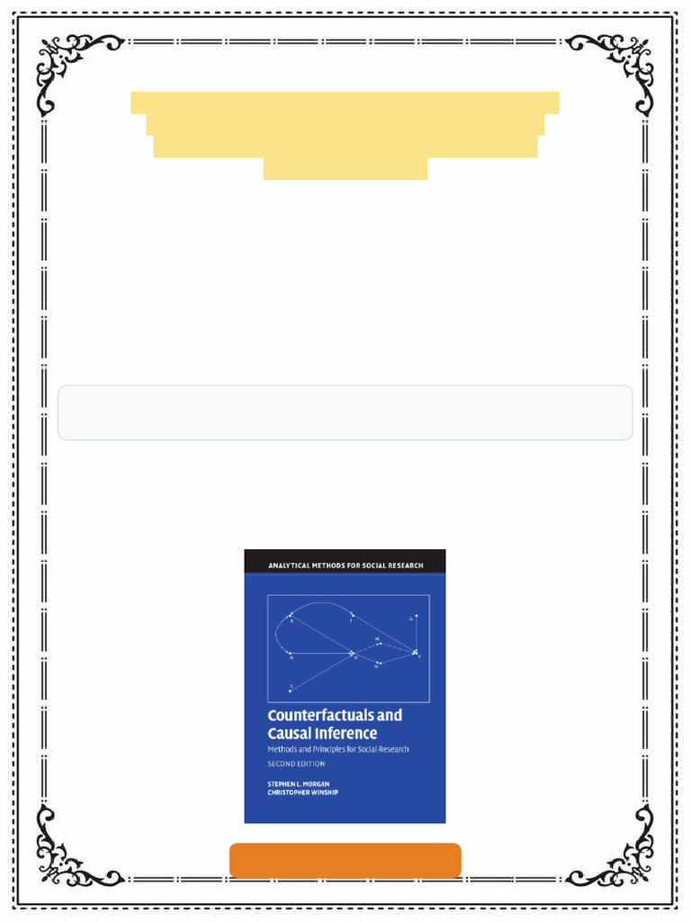 Counterfactuals and Causal Inference Methods and Principles for Social ...