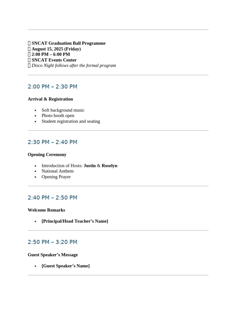 Program Flow Draft (1) | PDF