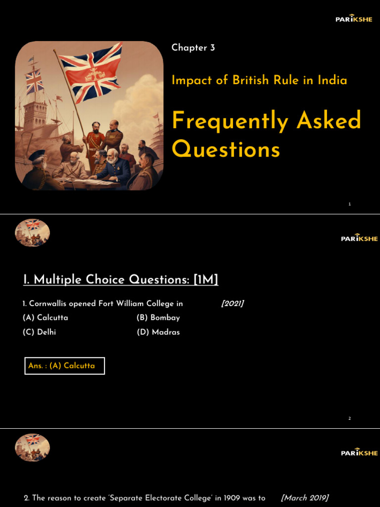 Impact of British Rule in India - FAQ | PDF | Loans | Mortgages
