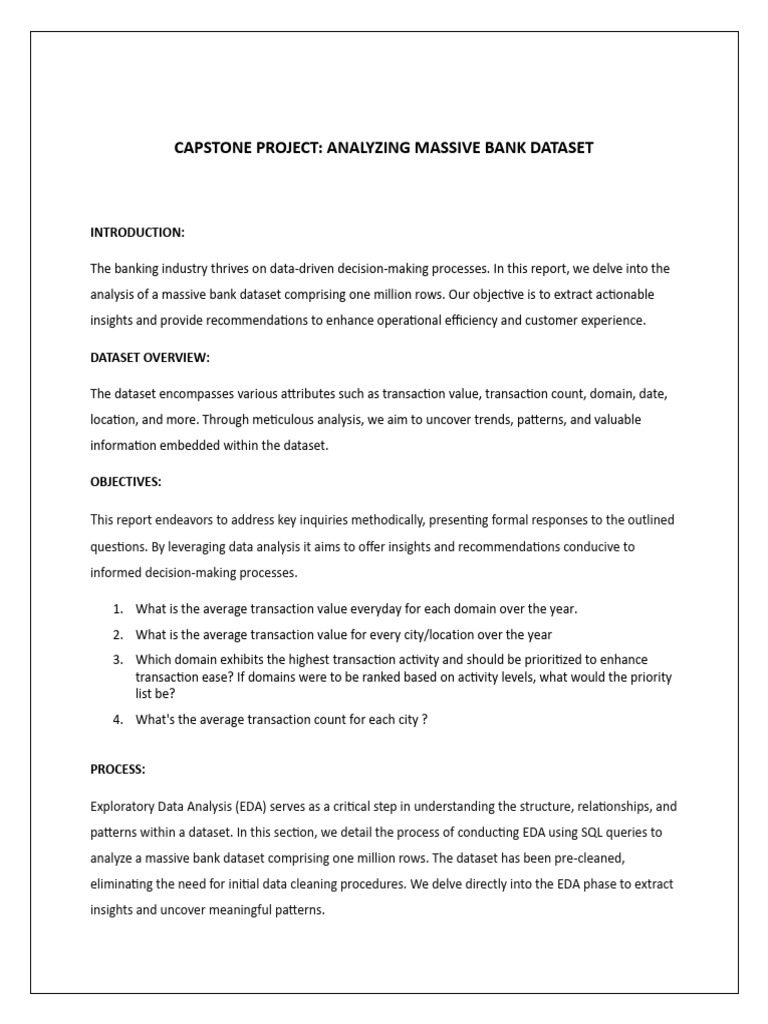 Capstone Project | PDF | Data Analysis | Investing