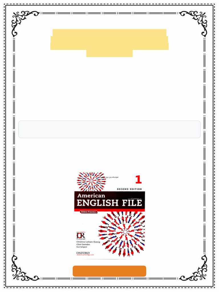 American English File: Level 1: Student Book, Second Edition Christina Latham-Koenig Ebook Full ...
