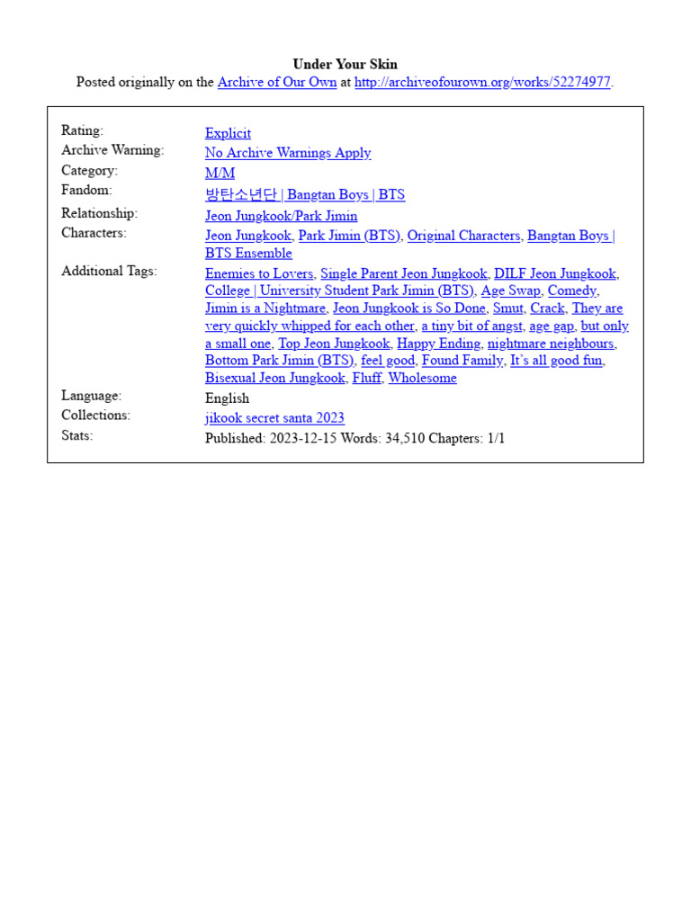 Under_Your_Skin | PDF