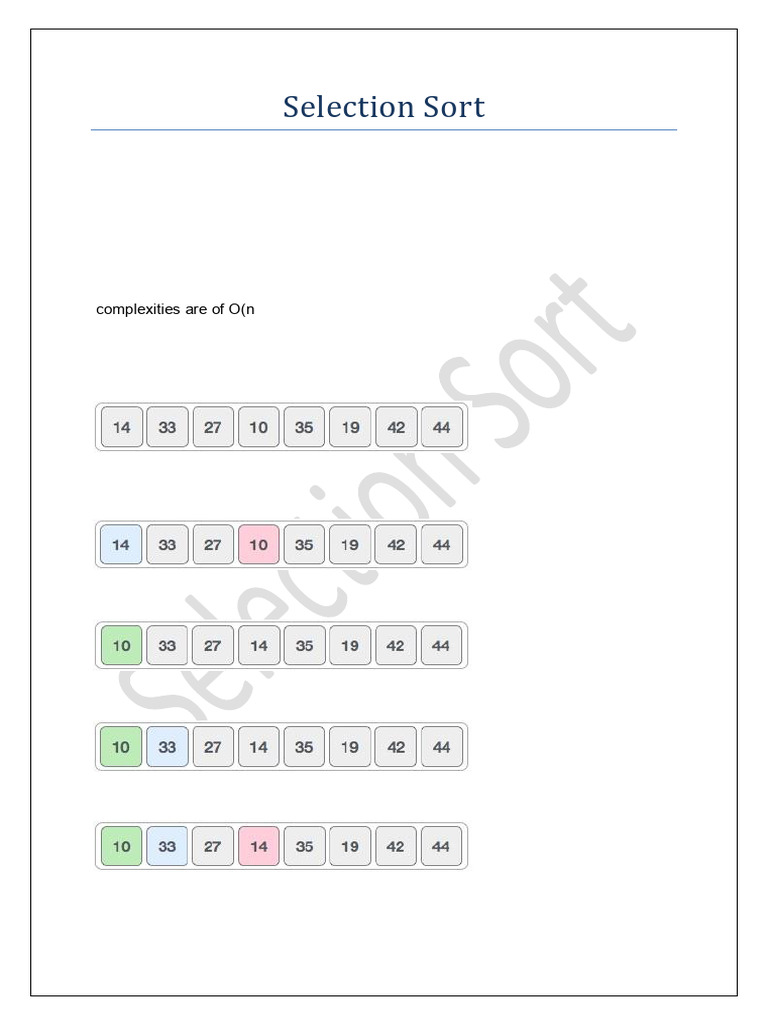 Selection Sort | PDF