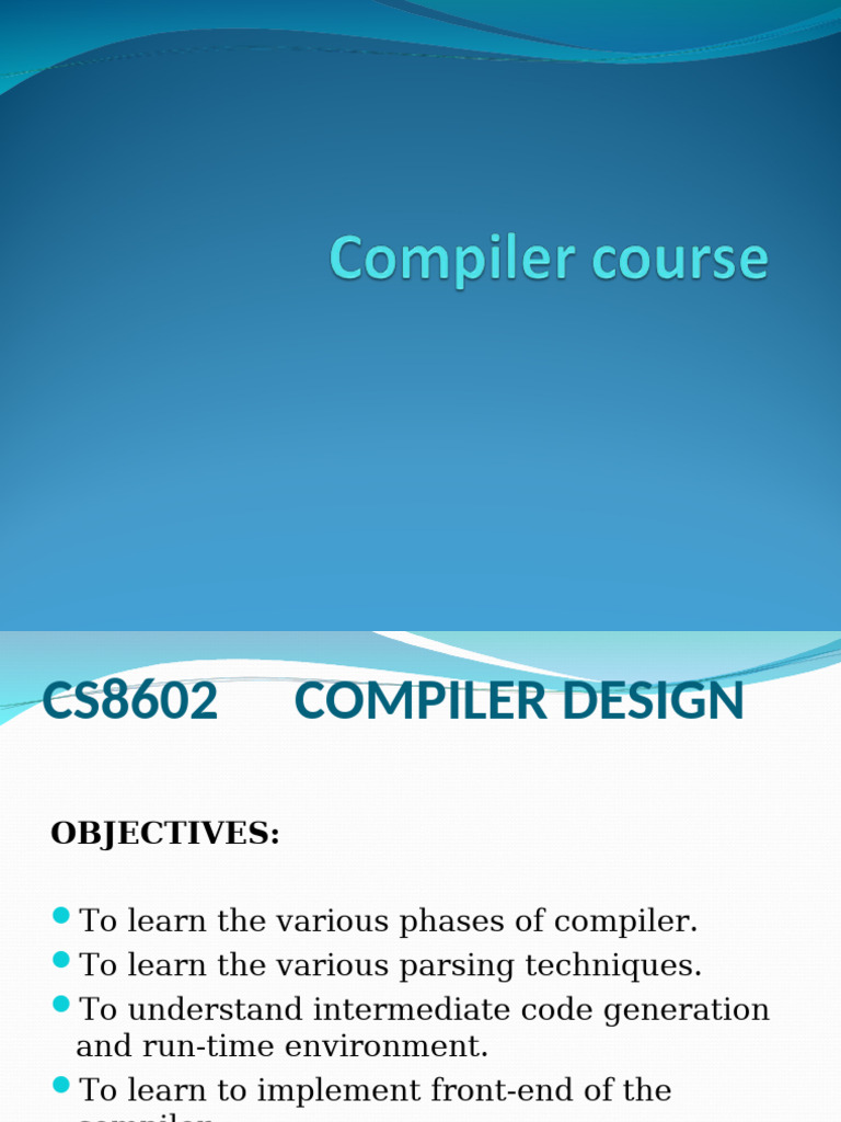unit 1 | PDF | Parsing | Computer Programming