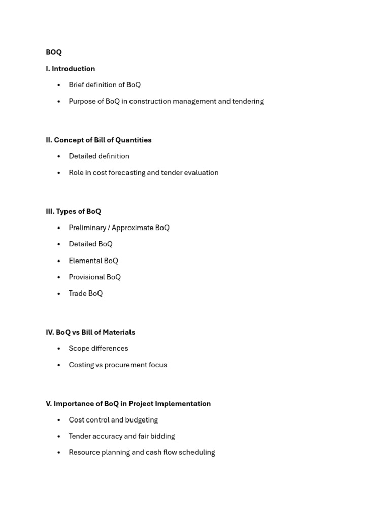 Boq | PDF