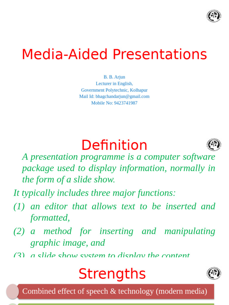 05 Media-Aided Presentations | PDF | Microsoft Power Point | Web ...