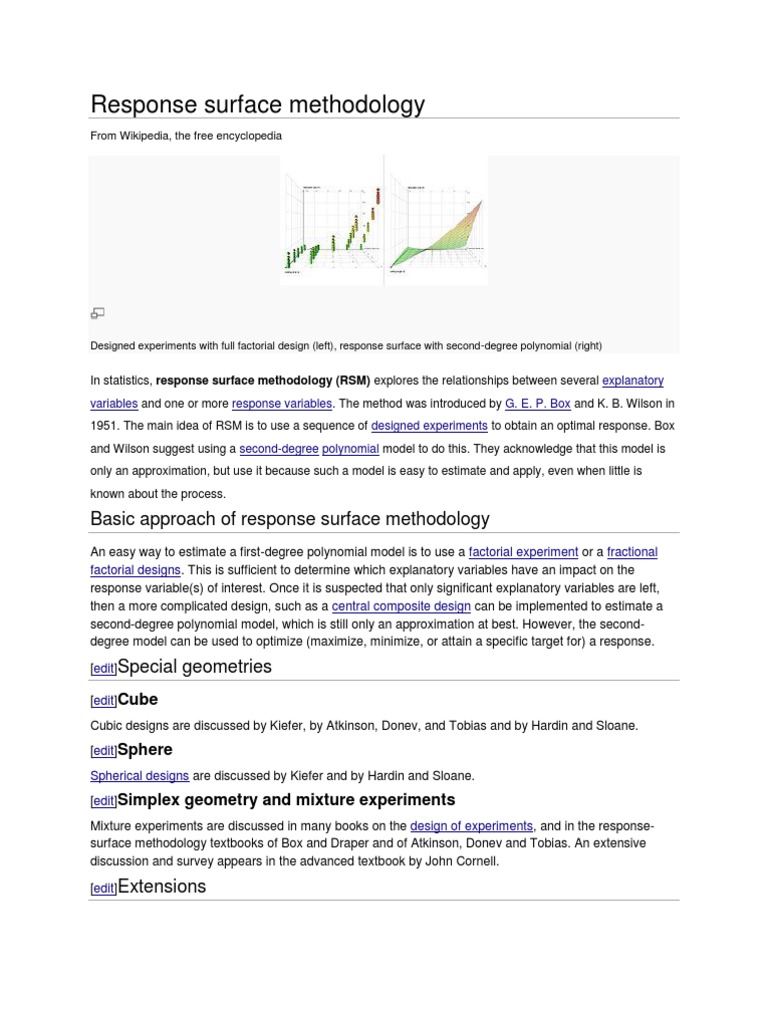 Teori-Response Surface Methodology | PDF | Quantitative Research ...