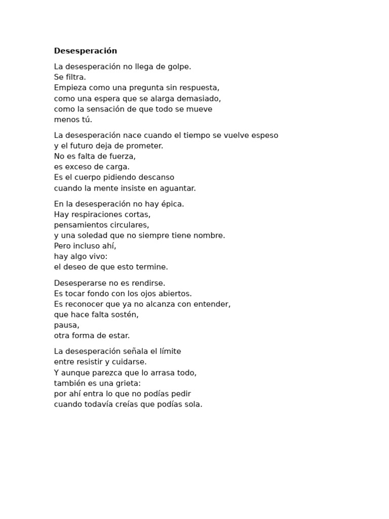 Desesperación | PDF