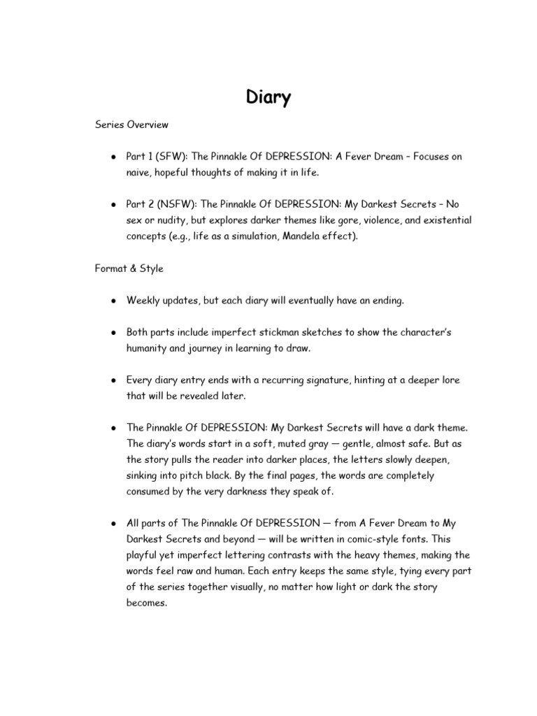 The Pinnakle Of DEPRESSION Diary Series | PDF