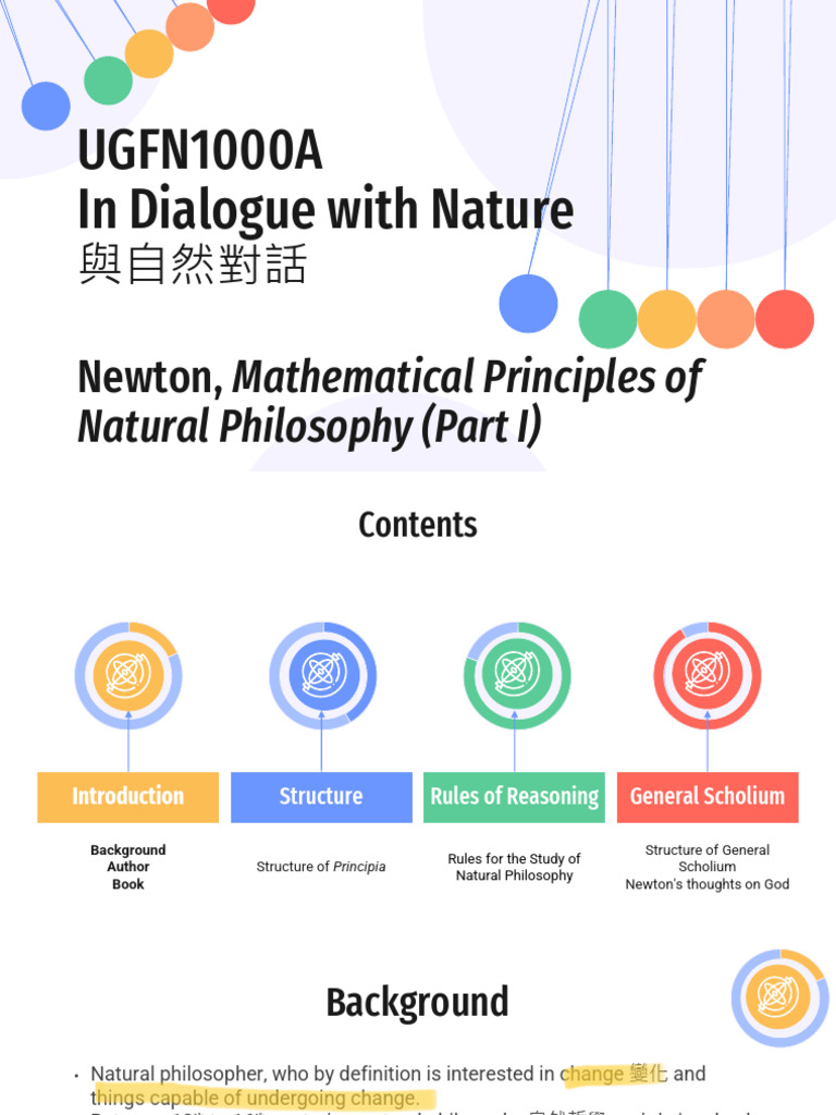 Newton's Principia: Natural Philosophy Insights | PDF | Force | Axiom