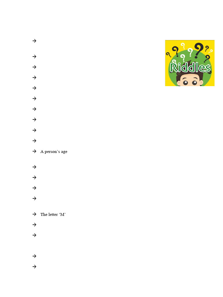Fun and Clever Riddles for All Ages | PDF