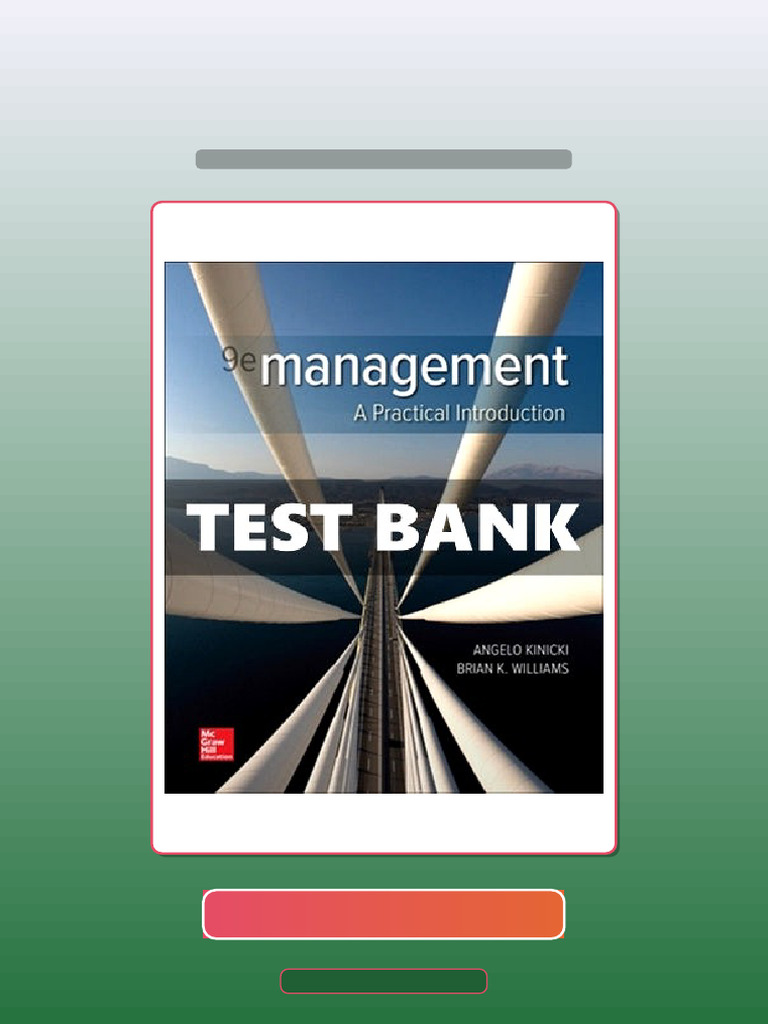 Test Bank of Management 9th Edition Kinicki eBook and TestBank Bundle ...