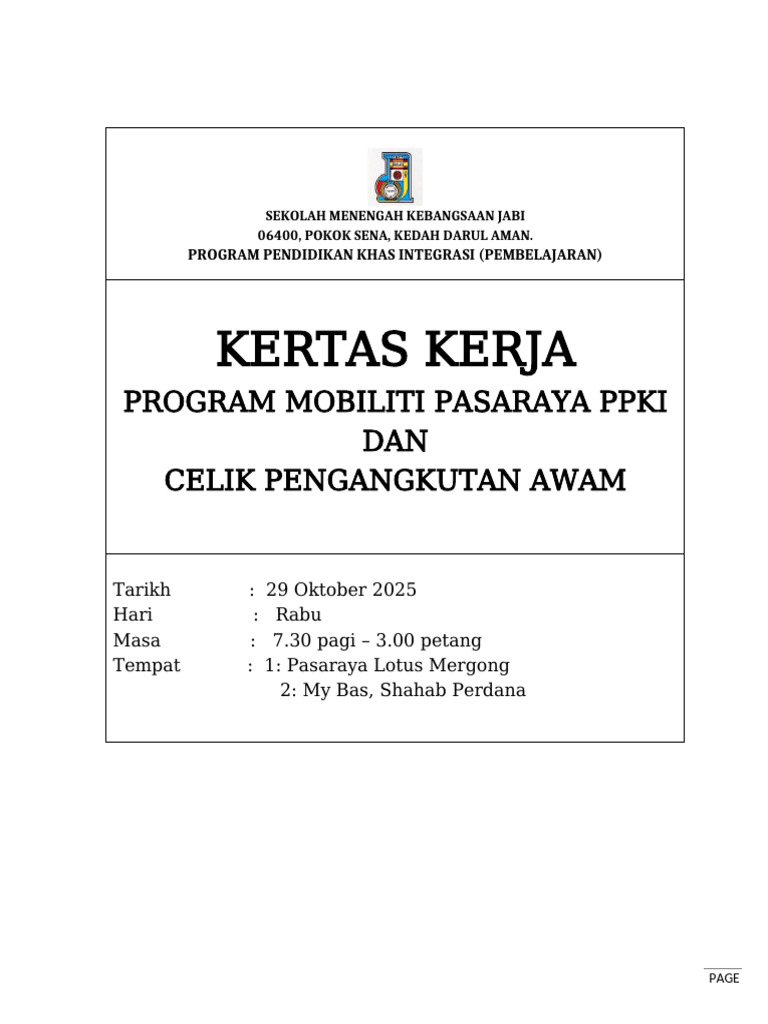 793225942 Kertas Kerja Terapi Minda Dan Mobiliti Pasaraya | PDF
