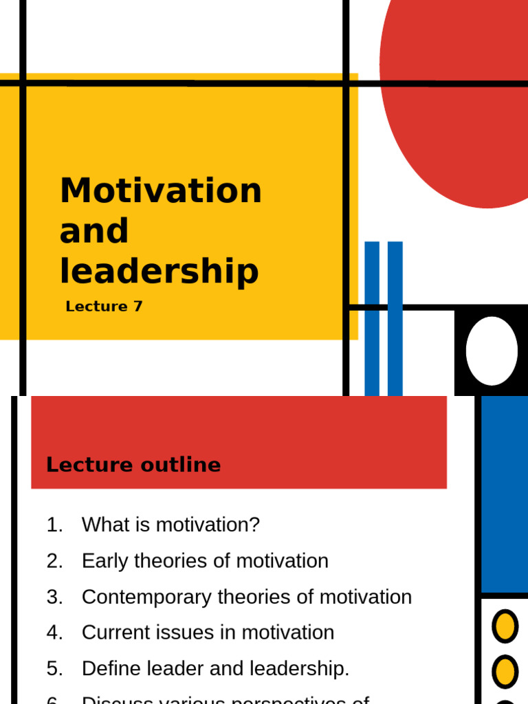 LECTURE 7 | PDF | Motivational | Motivation